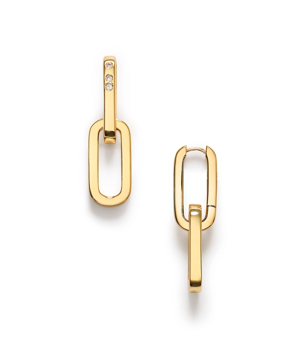ANNI LU GOLDEN LINK EARRINGS GOLD — SALT CLOTHING