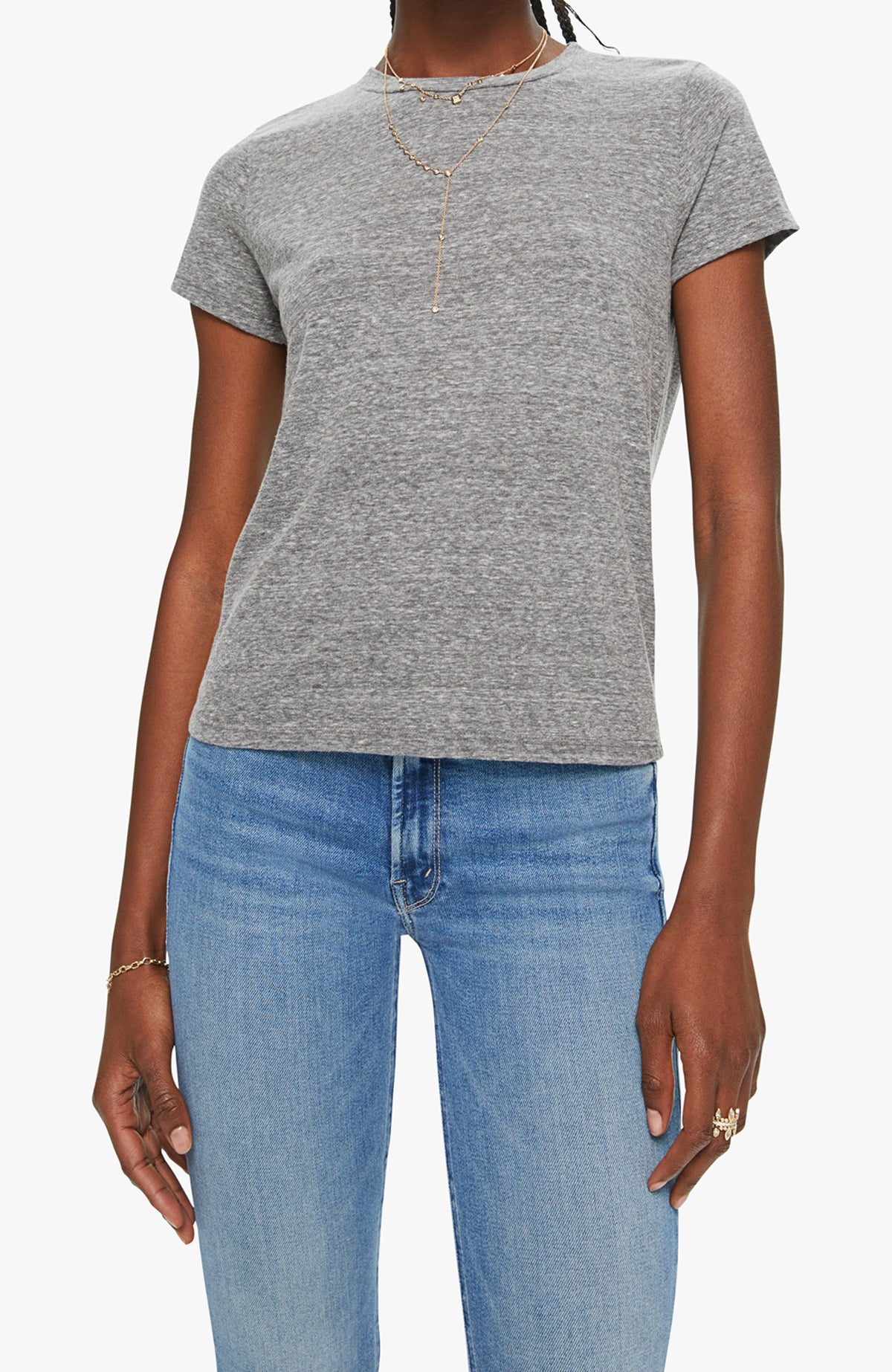 MOTHER THE LIL GOODIE GOODIE HEATHER GREY — SALT CLOTHING