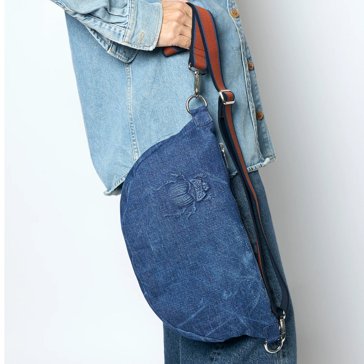 GABRIEL FRANTZEN BELT BAG XL SCARAB DENIM — SALT CLOTHING