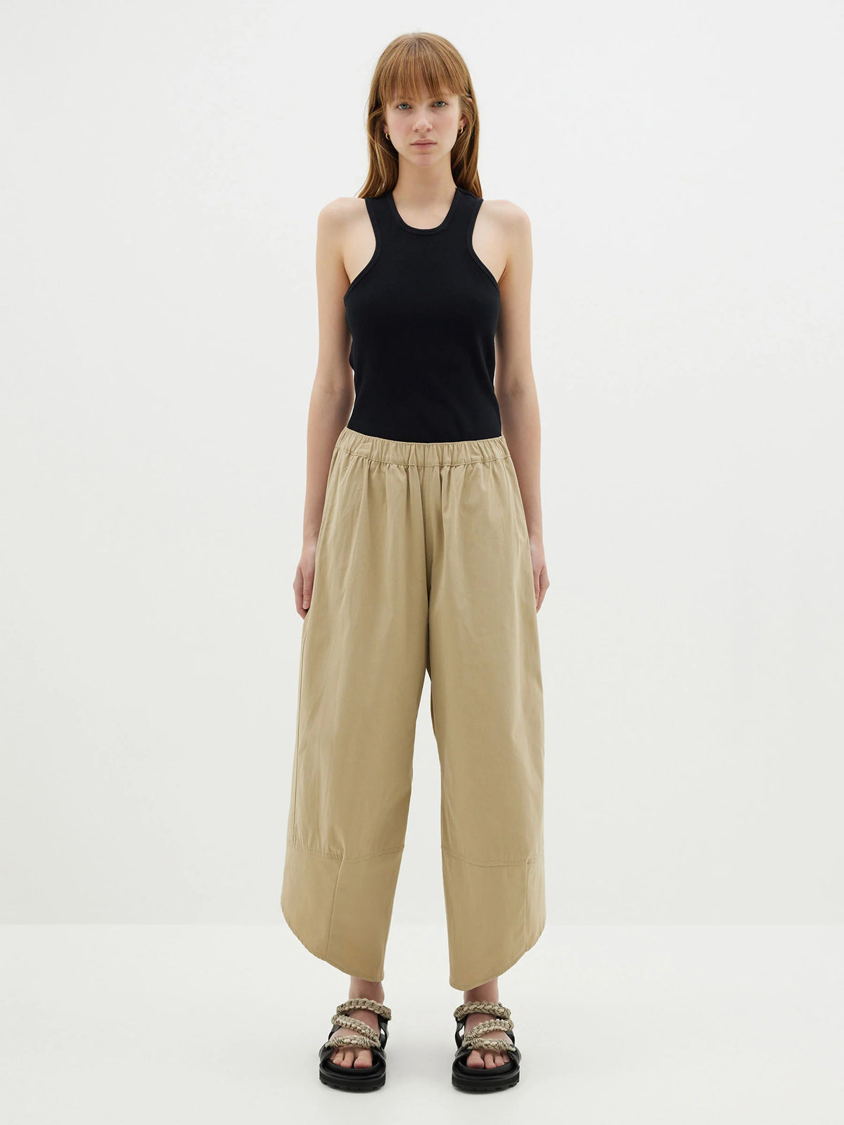 BASSIKE CANVAS SPLIT HEM PANT TAN — SALT CLOTHING
