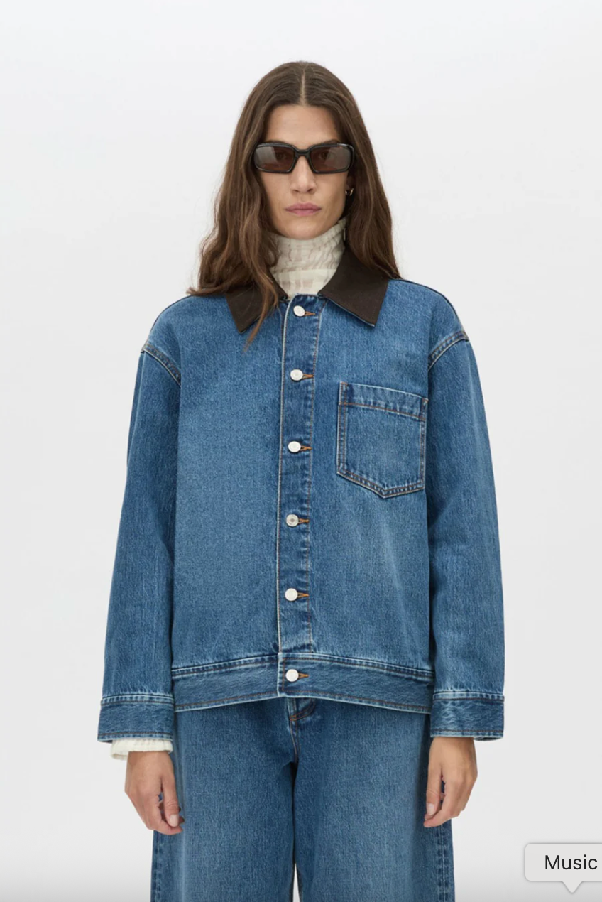 CAMILLA AND MARC ALONZO DENIM JACKET DARK CLASSIC BLUE — SALT CLOTHING