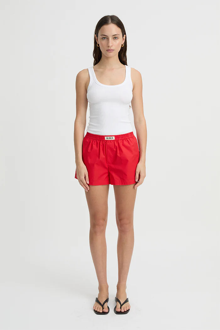 BLANCA RACHEL SHORTS RED — SALT CLOTHING