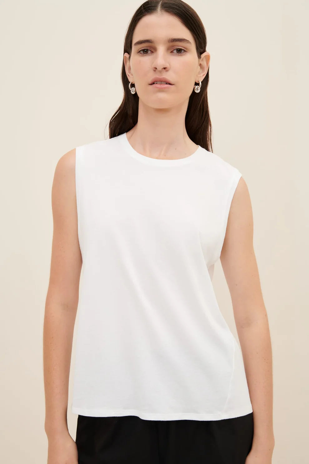 KOWTOW LIGHT SINGLET WHITE — SALT CLOTHING